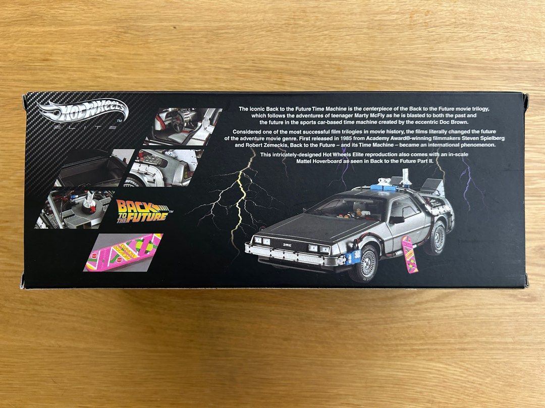 Hot Wheels 1:18 ELITE Back to the Future Time Machine - DMC Delorean ...