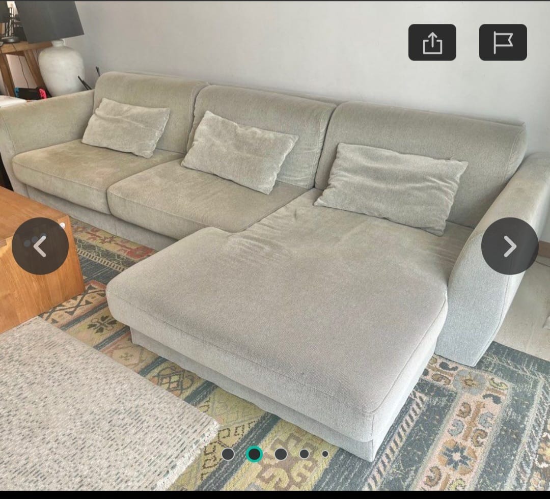 IKEA SLATORP 3-Seat Sofa with Chaise Longue, Furniture & Home Living ...