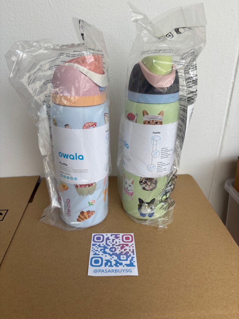 Instock 32oz owala picnic prep cat collage owala, Furniture & Home ...