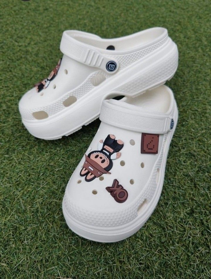 Labubu Crocs shoe, Women's Fashion, Footwear, Flipflops and Slides on ...