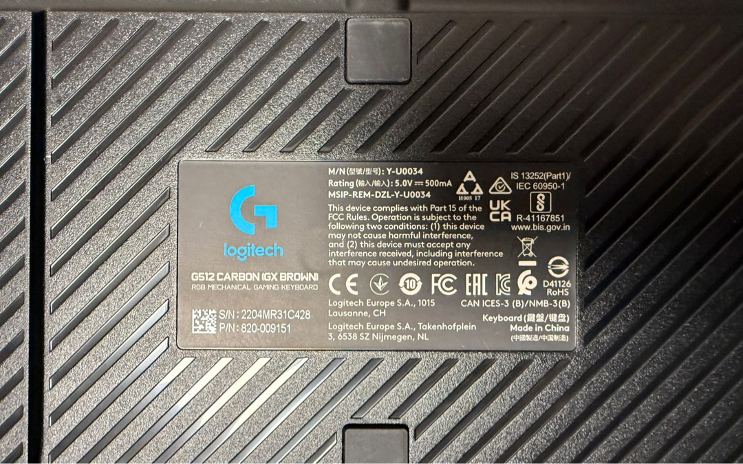 Logitech G512 Carbon GX Brown RGB Mechanical Keyboard, Computers & Tech ...