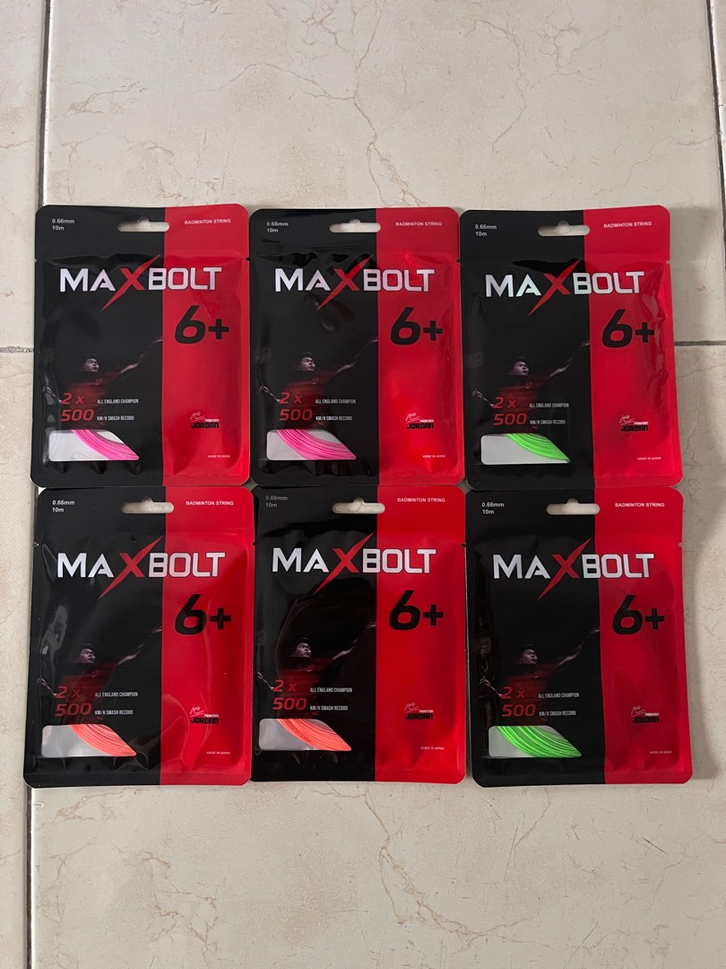 Maxbolt 6+ Badminton Strings ORIGINAL, Sports Equipment, Sports & Games ...