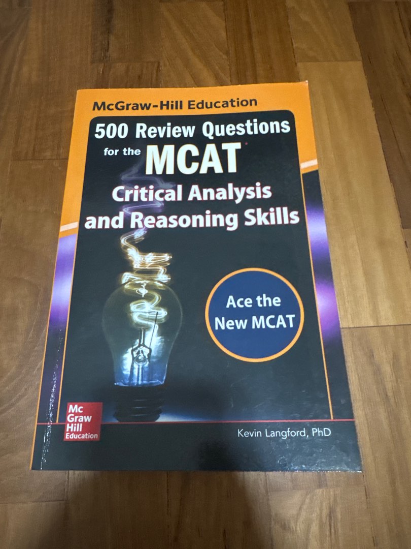 McGraw-Hill MCAT Critical Analysis and Reasoning Skills, Hobbies & Toys, Books & Magazines ...