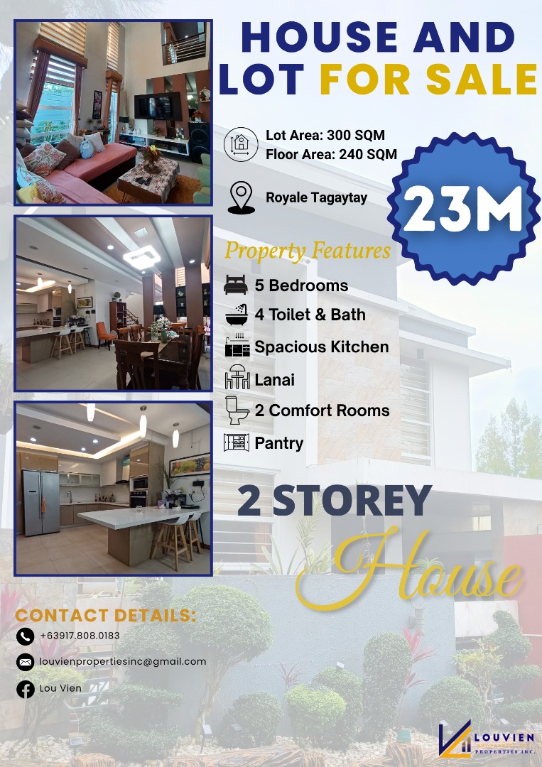 Royale Tagaytay HOUSE&LOT for sale with Taal view-near Twinlakes, Property, For Sale, House ...