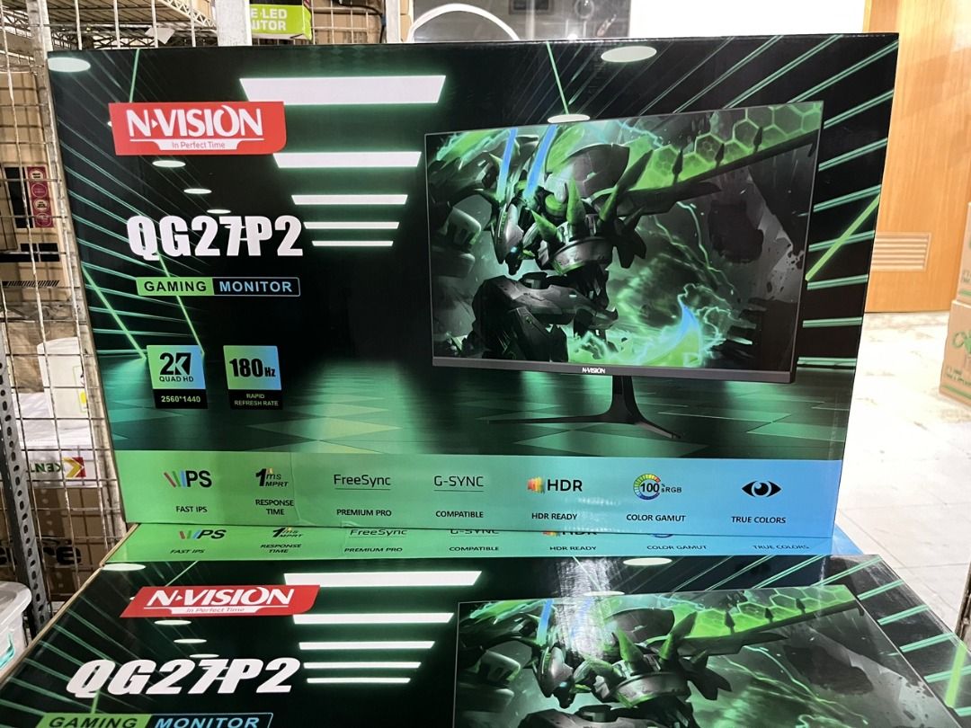 N-VISION QG27P2 27''QHD 2K 180Hz GAMING MONITOR FLAT BLACK, Computers ...