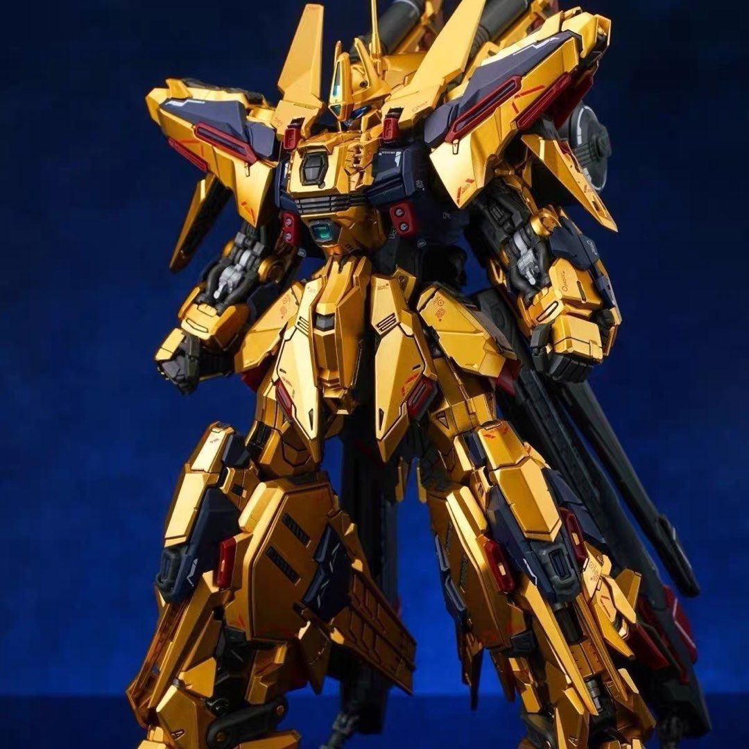 🔥PO MG/HIRM Full Armor Hyaku Shiki Kai (Gold Warrior) Gundam (With ...