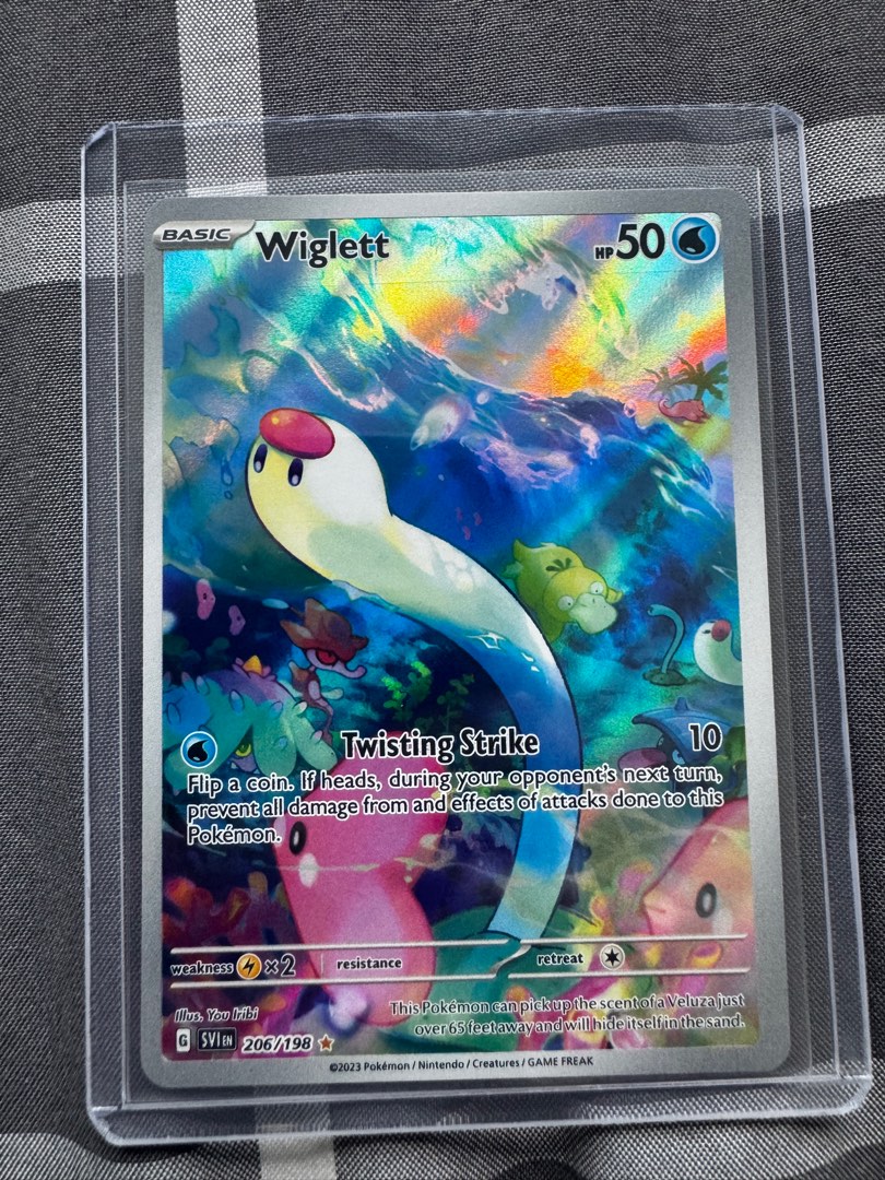 Pokemon SV base Wiglett IR 206/198, Hobbies & Toys, Toys & Games on ...