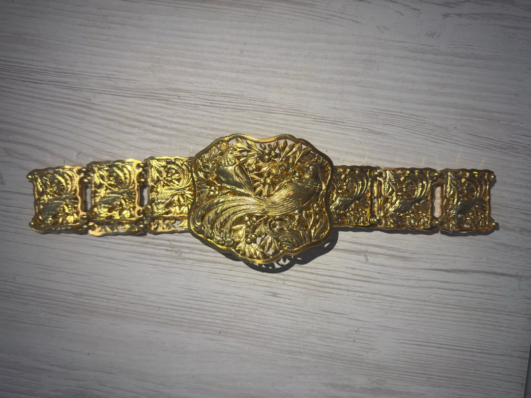 Rare Peranakan Gold Gilded Belt | Heirloom Piece | Auction-Featured ...