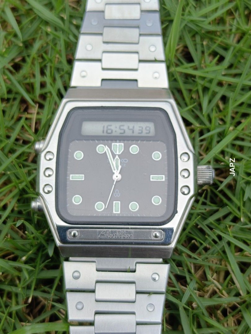 Rare Seiko hybrid H357-5140 silverwave 80s James Bond watch, Fesyen ...