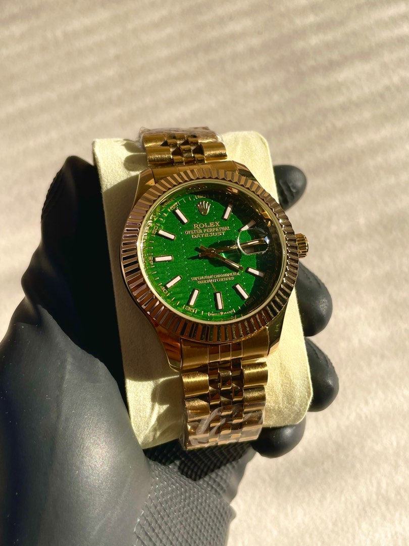 Rolex Rich Emerald Sunburst Dial, Luxury, Watches on Carousell