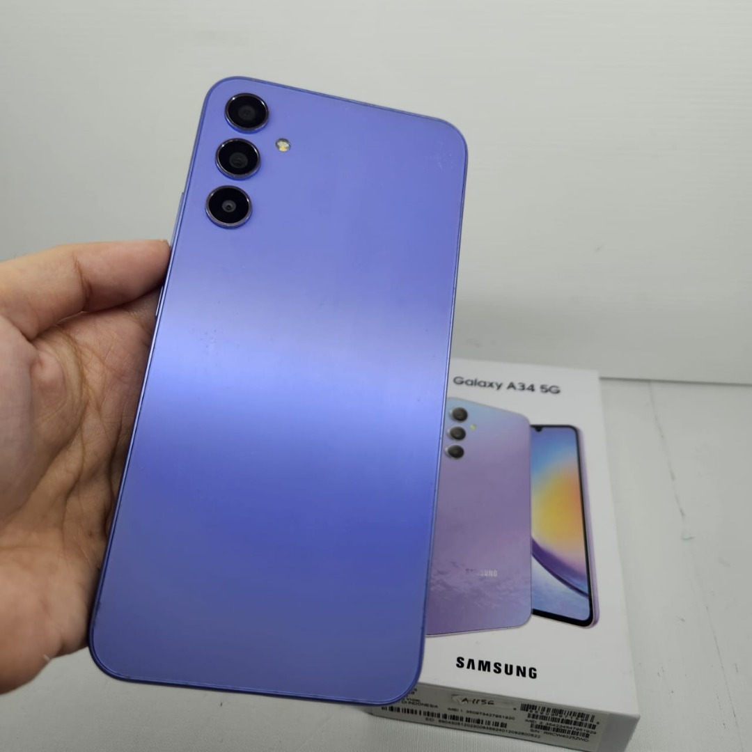 Samsung Galaxy A34 5G Purple 8/128GB Fullset No Minus! Murah, Telepon ...