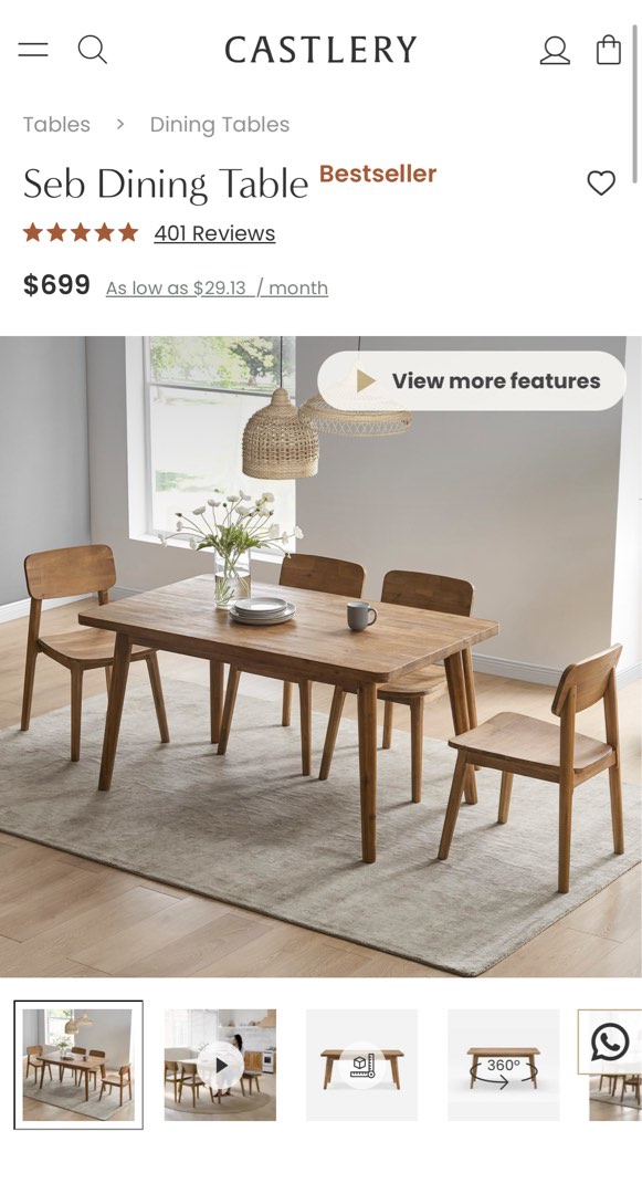 Seb Dining Table, Furniture & Home Living, Furniture, Tables & Sets on ...