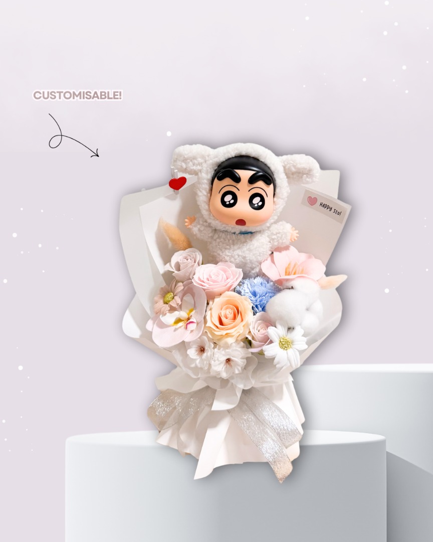 Shin Chan Soap Flower Bouquet / GIFTING / GIRLFRIEND / BEST FRIEND ...