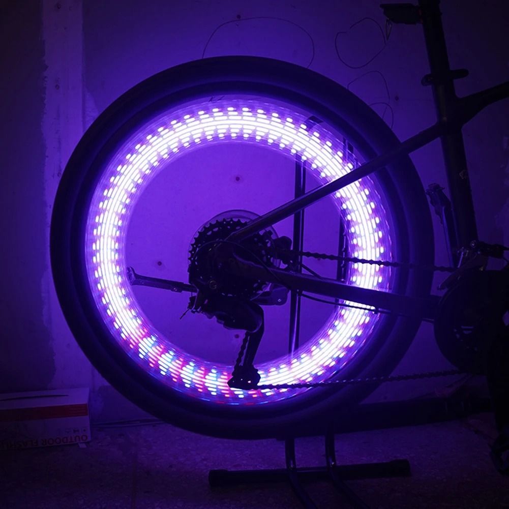 Solar LED Colorful Bike Wheel Light USB Rechargeable Bicycle Spoke ...