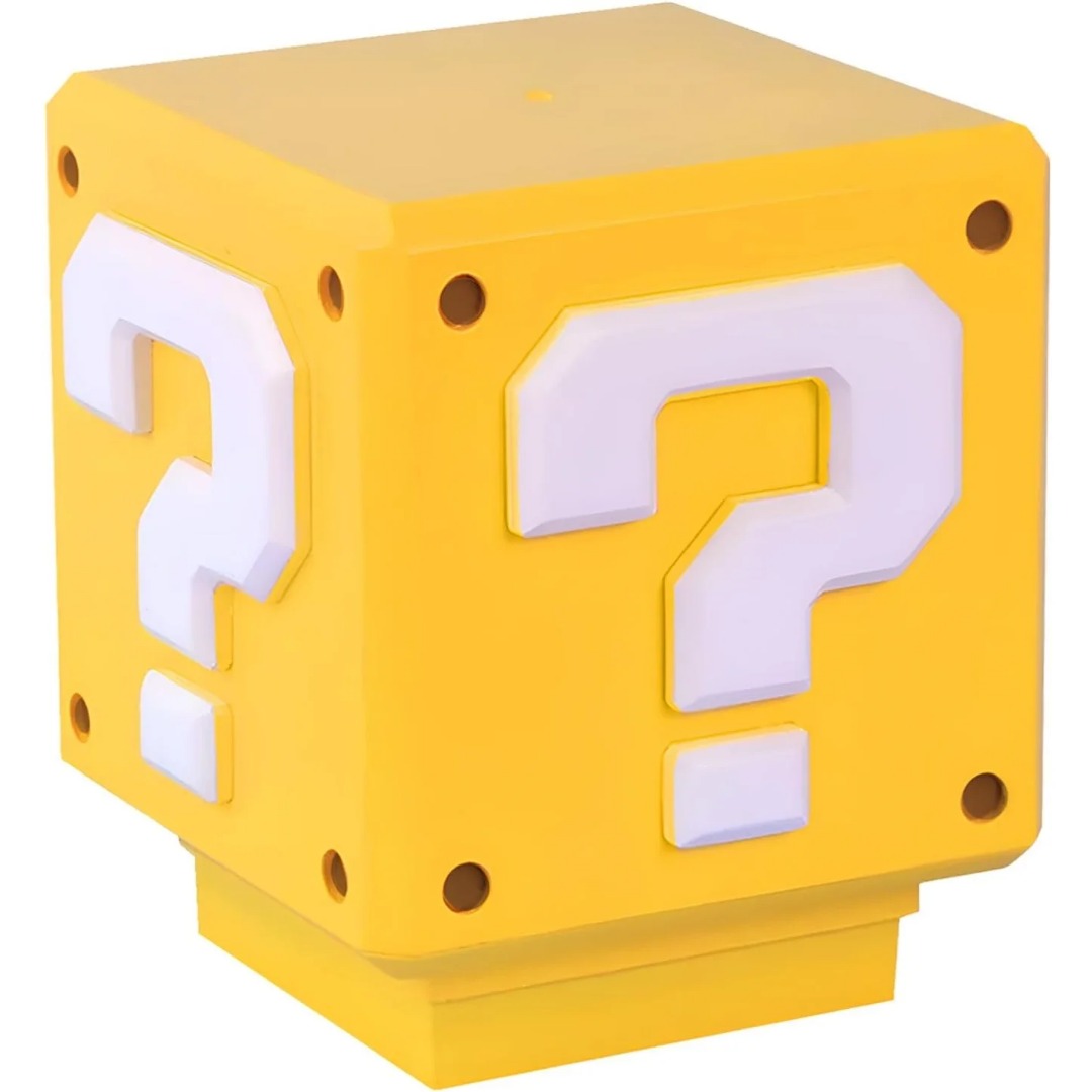 Super Bros Toys Question Block Night Light for Kids with Game Sound ...