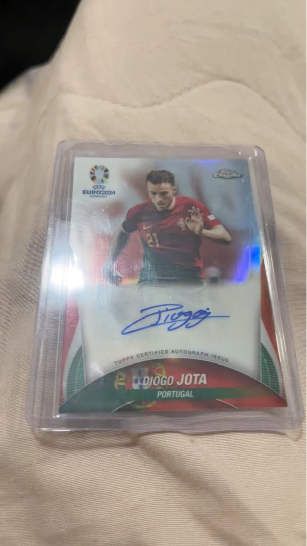 Topps Chrome Diogo Jota Euro 2024 Certified Autograph, Hobbies & Toys ...