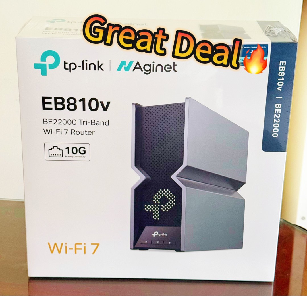 Tp-Link EB810V BE22000 Tri-Band Wi-Fi 7 Router, Computers & Tech, Parts ...