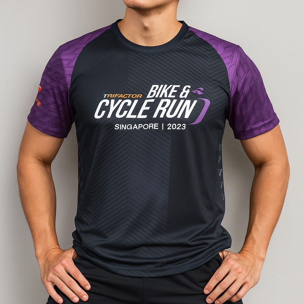 TRIFACTOR'S BIKE & CYCLERUN Singapore Jersey Event Size L, Fesyen Pria ...