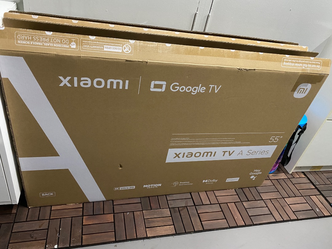 TV CARTON BOX WITH STYROFOAM 55" FOR SALE, TV & Home Appliances, TV ...