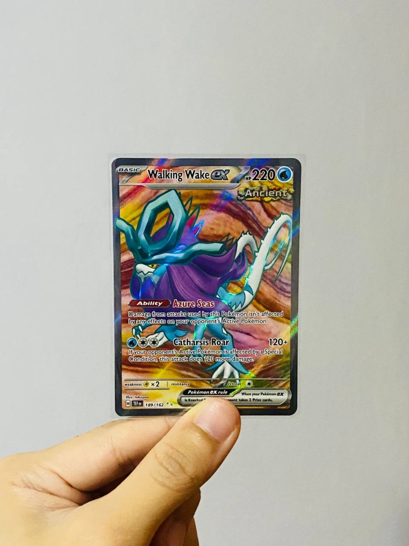 Walking Wake Full Art Temporal Forces Pokemon, Hobbies & Toys, Toys & Games on Carousell