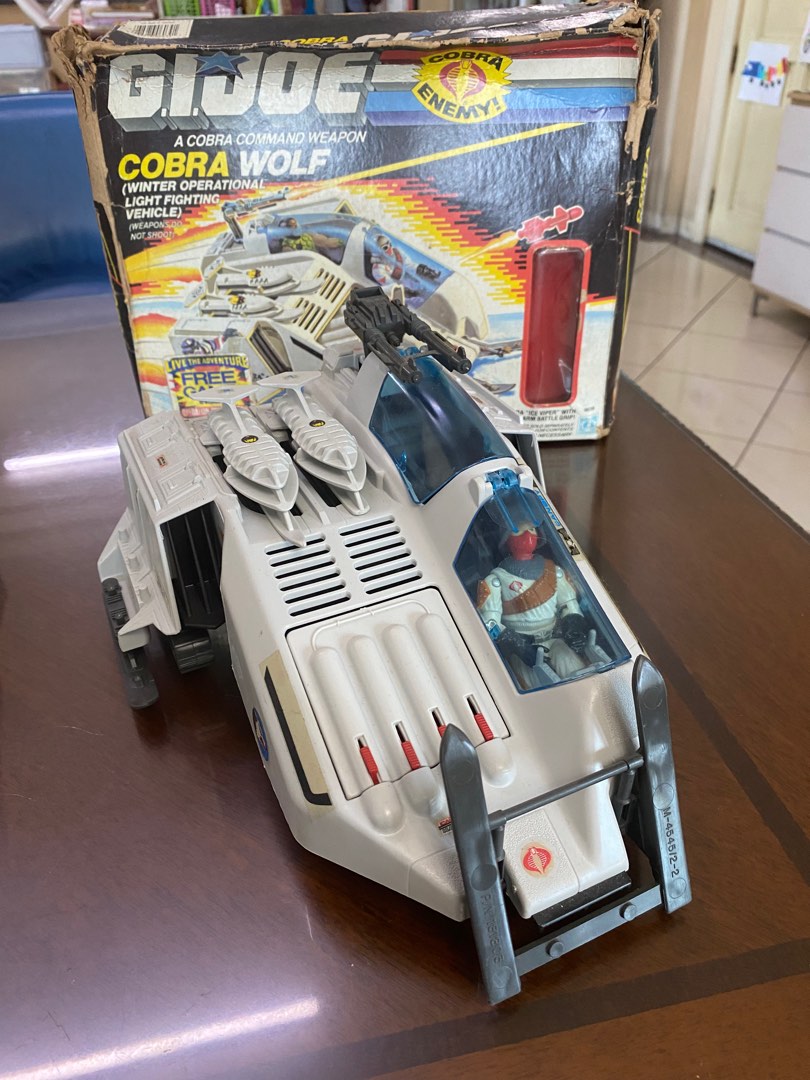 1987 Cobra Wolf & Ice Viper Driver Weapons Missing w/ Box GI Joe ...