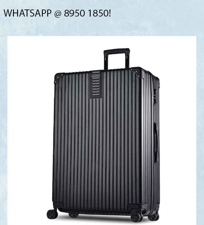 20 INCH CABIN SIZE STRIPE SUITCASE TRAVEL LUGGAGE SG IN STOCKS hardcase ...