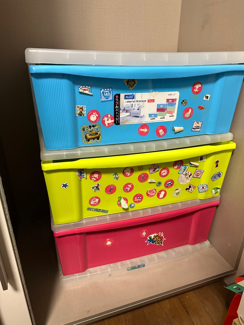 3-Tier Colourful Storage Drawers, Furniture & Home Living, Furniture ...