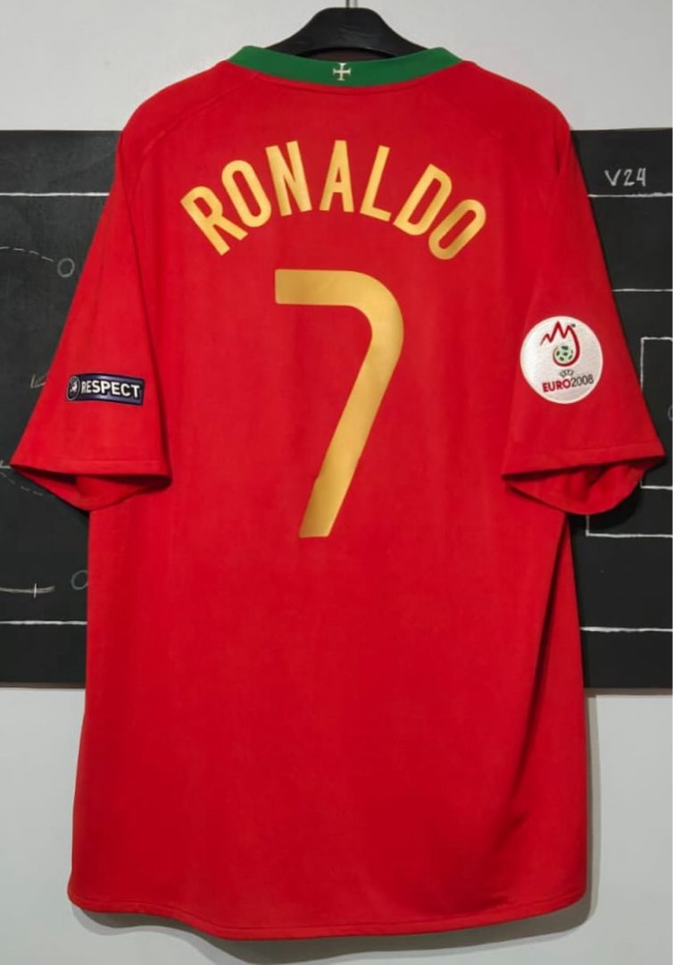 #7 CR7 Cristiano Ronaldo Portugal Home 2008 Euro soccer/football jersey ...