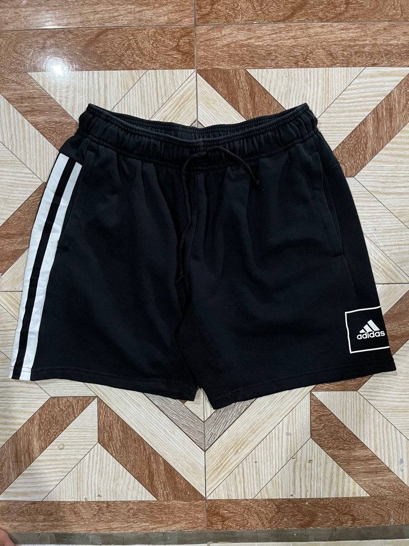 Adidas box logo and stripes, Men's Fashion, Bottoms, Shorts on Carousell