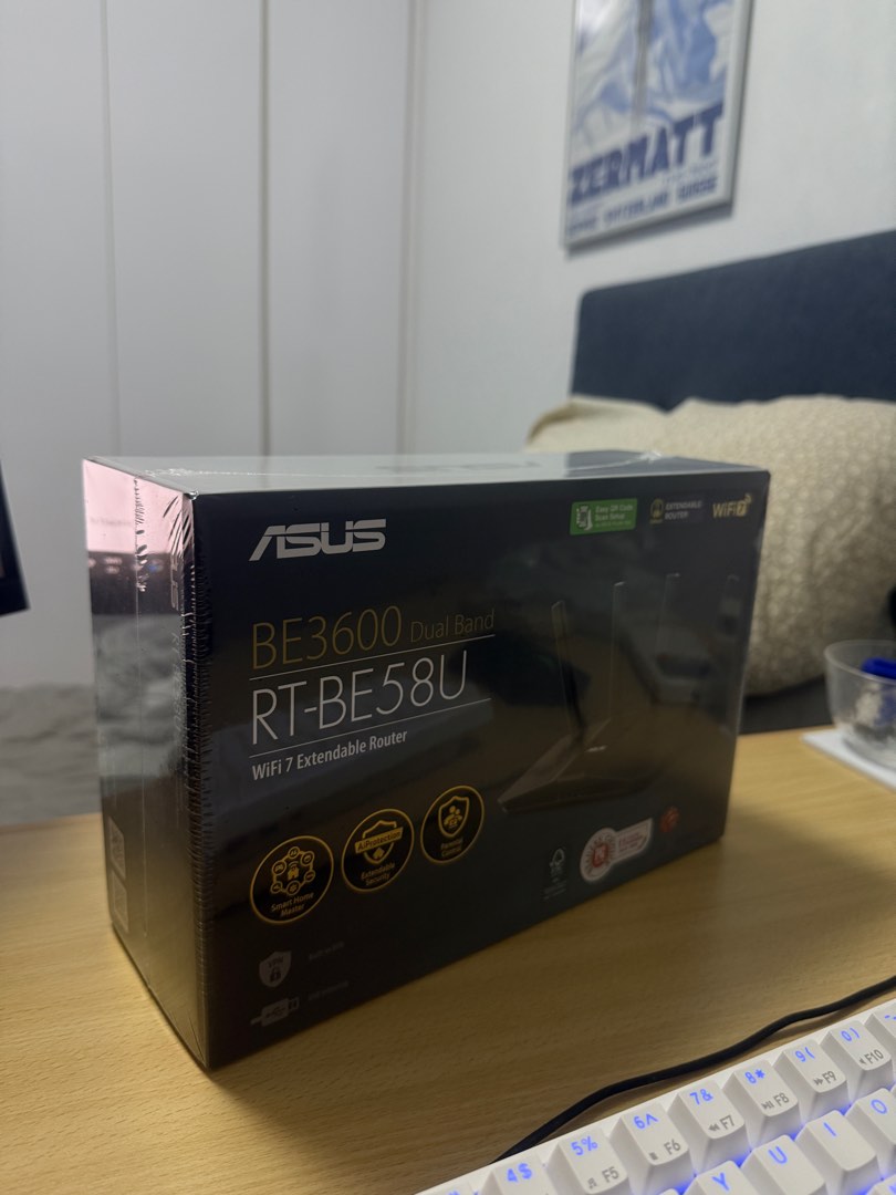 ASUS BE3600 Dual Band RT-BE58U WiFi 7 Router, Computers & Tech, Parts ...