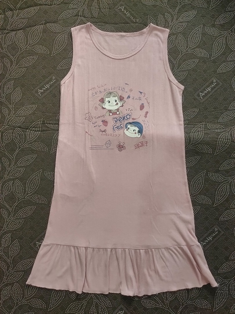 Baju Tidur Dress Mini Minidress Pink Peko-chan Poko-chan Fujiya Japan ...
