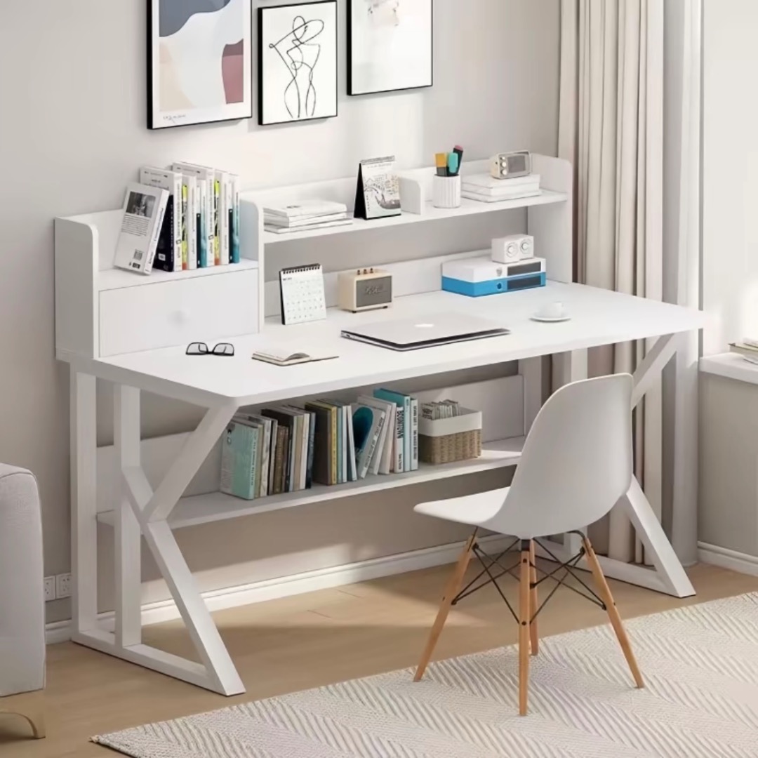 Bookshelf Writing Desk | Storage Study Desk | Desktop Organizer Table ...