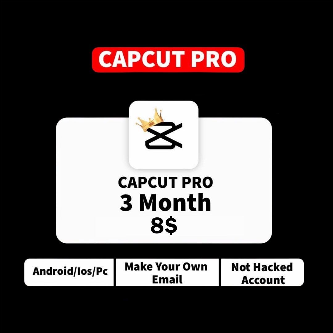 CapCut Pro Subscription - 3 Months, Everything Else on Carousell