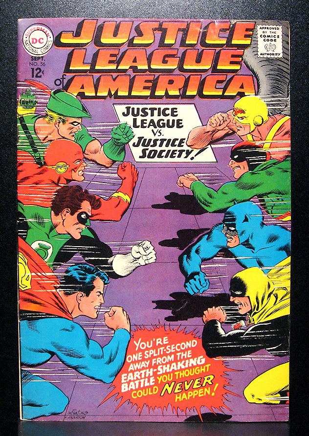 COMICS: DC: Justice League of America #56 (1967), 1st JLA vs. JSA ...