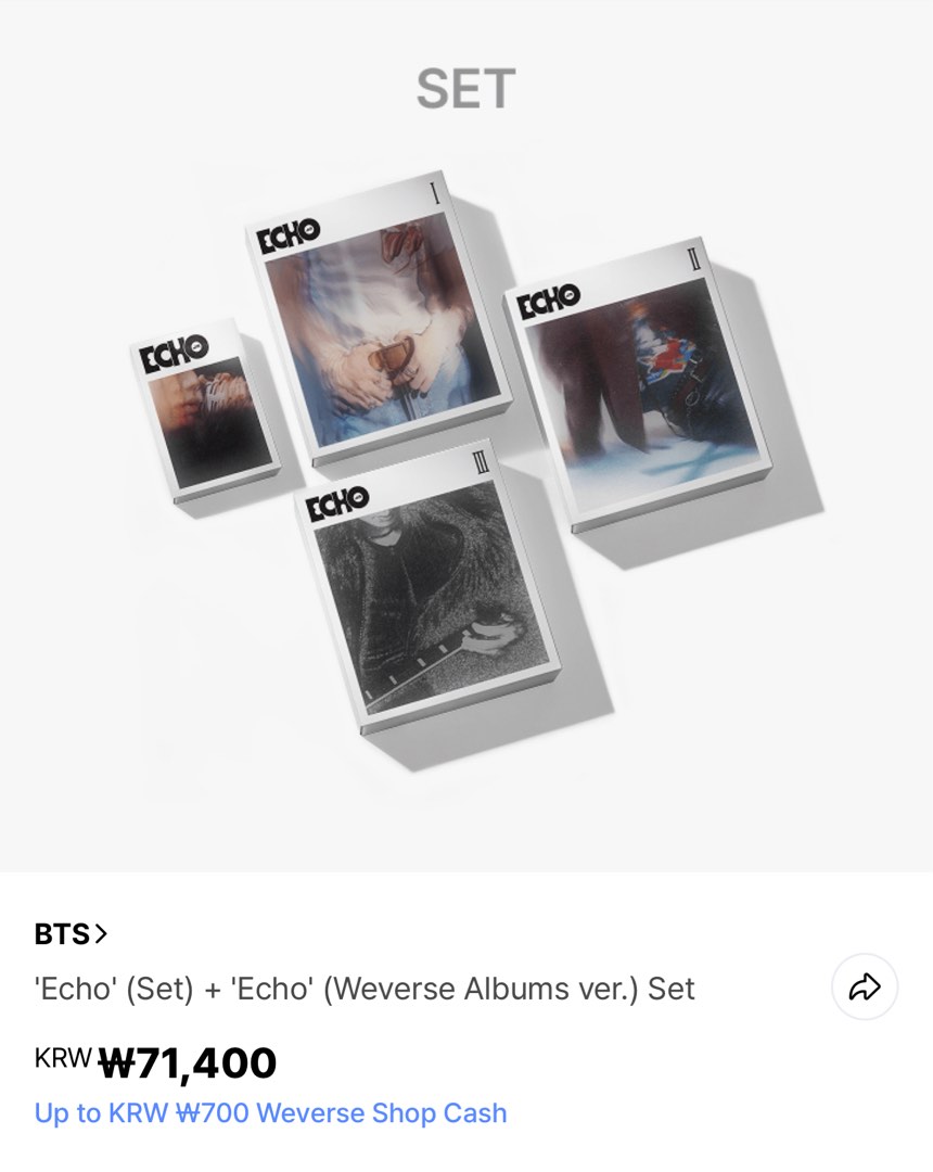 'Echo' (Set) + 'Echo' (Weverse Albums ver.) Set, Hobbies & Toys ...