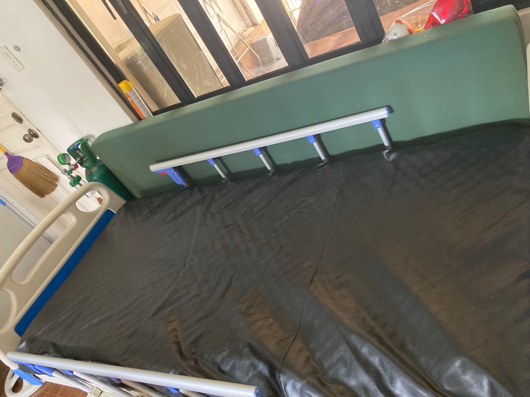 Hospital bed w/ foam, egg topper, IV stand, Health & Nutrition, Medical ...