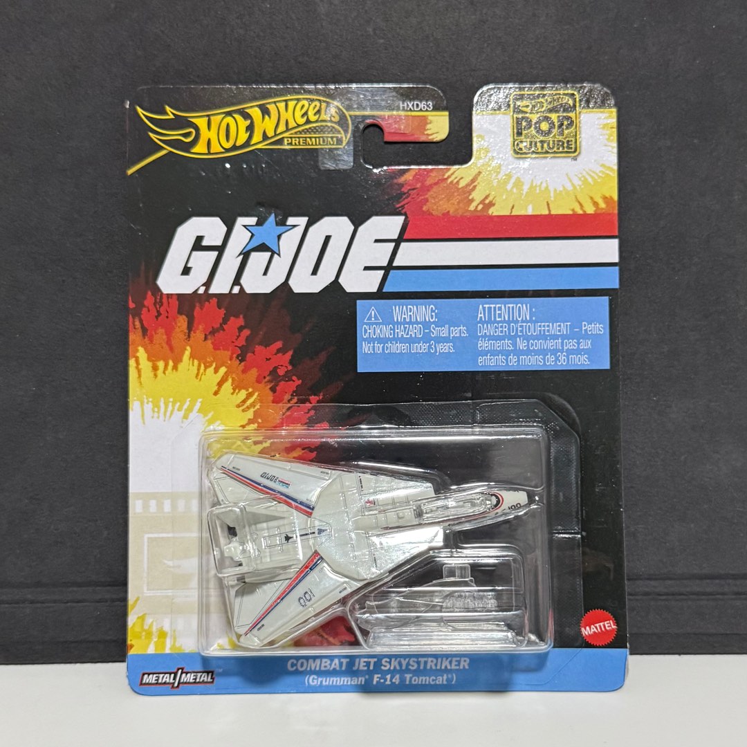 Hot Wheels Premium GI Joe Combat Jet Skystriker Grumman F-14 Tomcat Pop ...