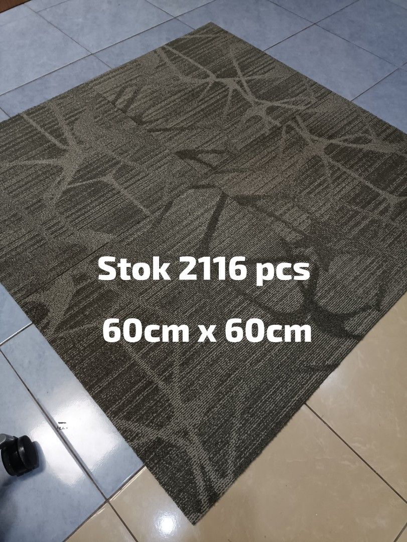 Karpet tile bekas berkwalitas, Perabotan Rumah di Carousell