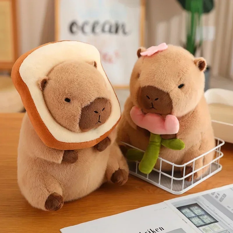 Kawaii Anime Capybara Bread Plush Toy Creative Stuffed Animals Capybara ...