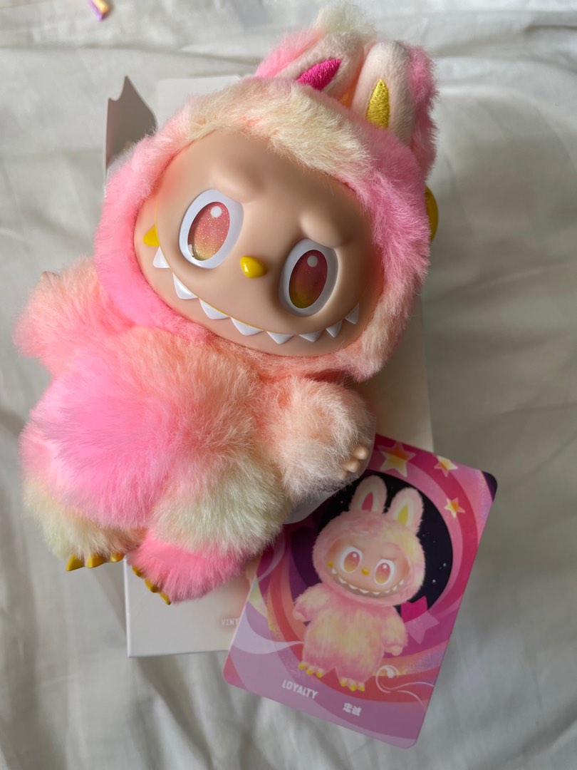 Labubu V3 Loyalty (pink), Hobbies & Toys, Toys & Games on Carousell