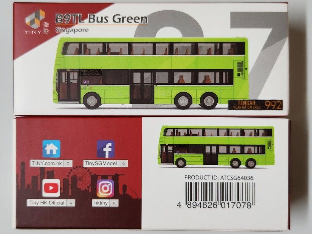 [Modified] 1:110 scale Singapore Lush Green Volvo B9TL Double Decker ...