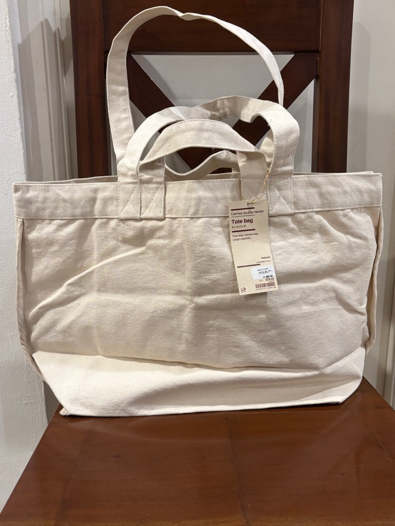 MUJI Canvas Tote Bag, Women's Fashion, Bags & Wallets, Tote Bags on Carousell