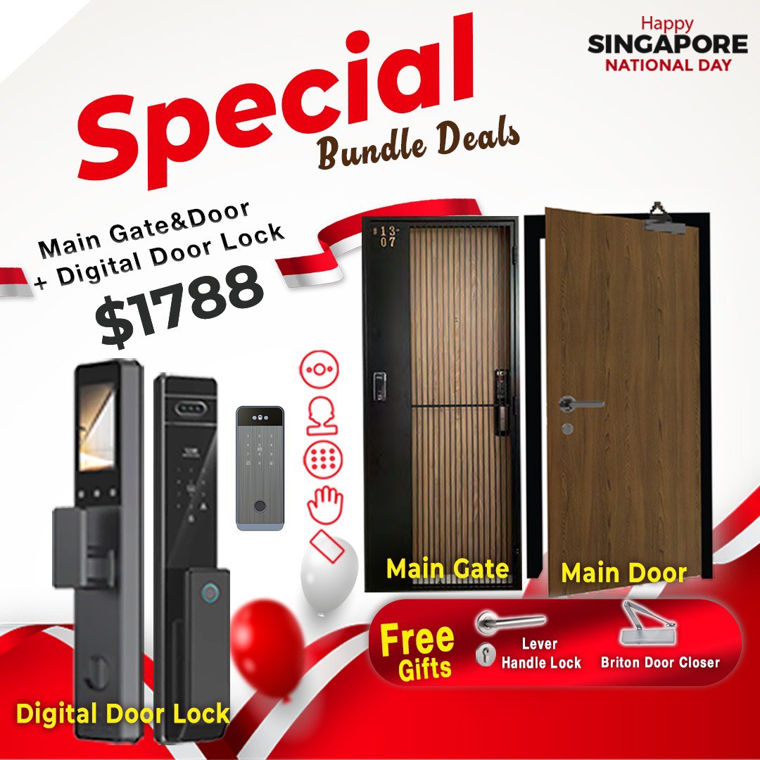 Main gate and door NDP bundle deal door/🏡3-IN-1 bundle/🚪Laminated doors ...