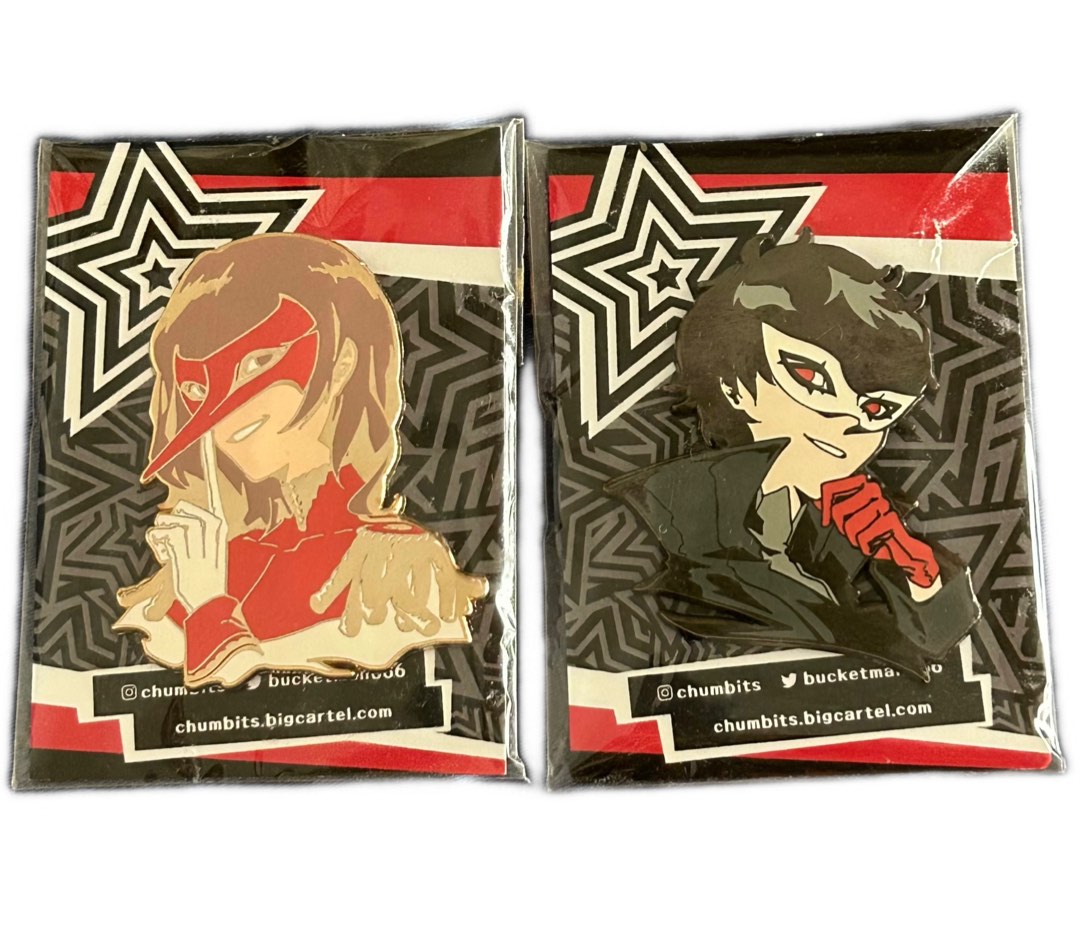 Persona 5 Enamel Pins Crow Joker, Hobbies & Toys, Memorabilia ...