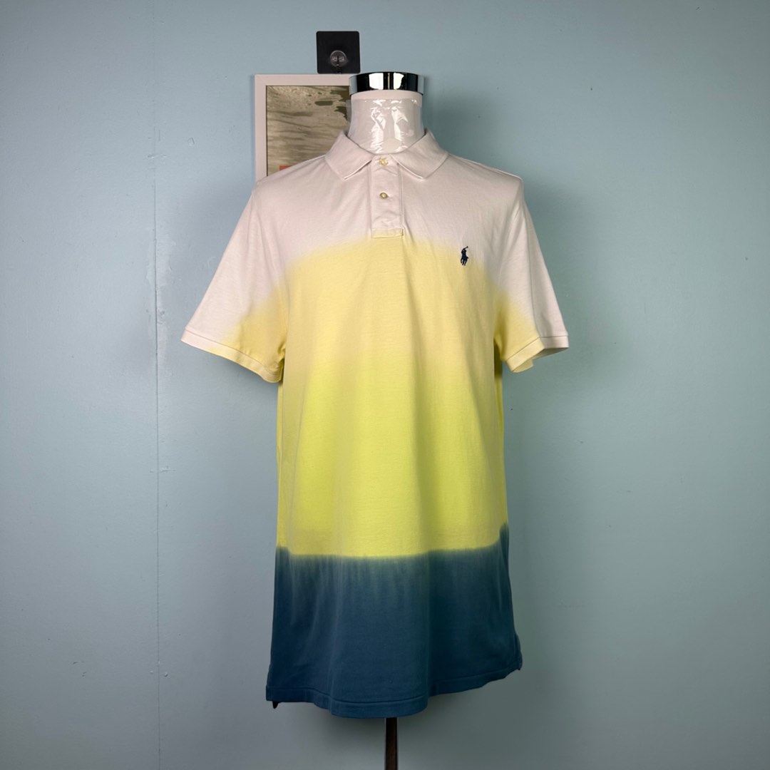 Polo Ralph Lauren Slim Fit Dip-Dyed Mesh Polo, Men's Fashion, Tops ...