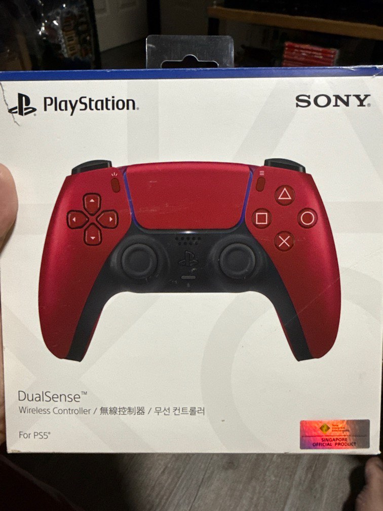 PS5 Dual Sense Wireless Controller - Volcano Red, Video Gaming, Gaming ...
