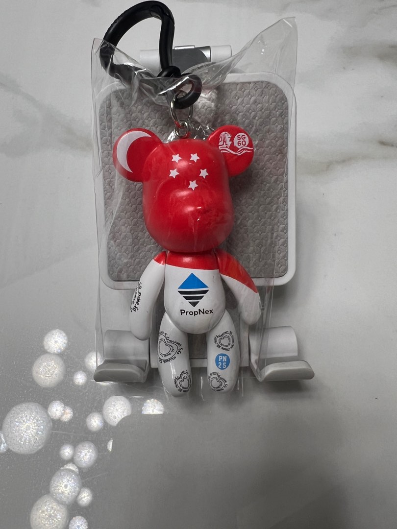 SG60 PropNex Singapore Bearbrick Keychain - Brand New, Hobbies & Toys ...