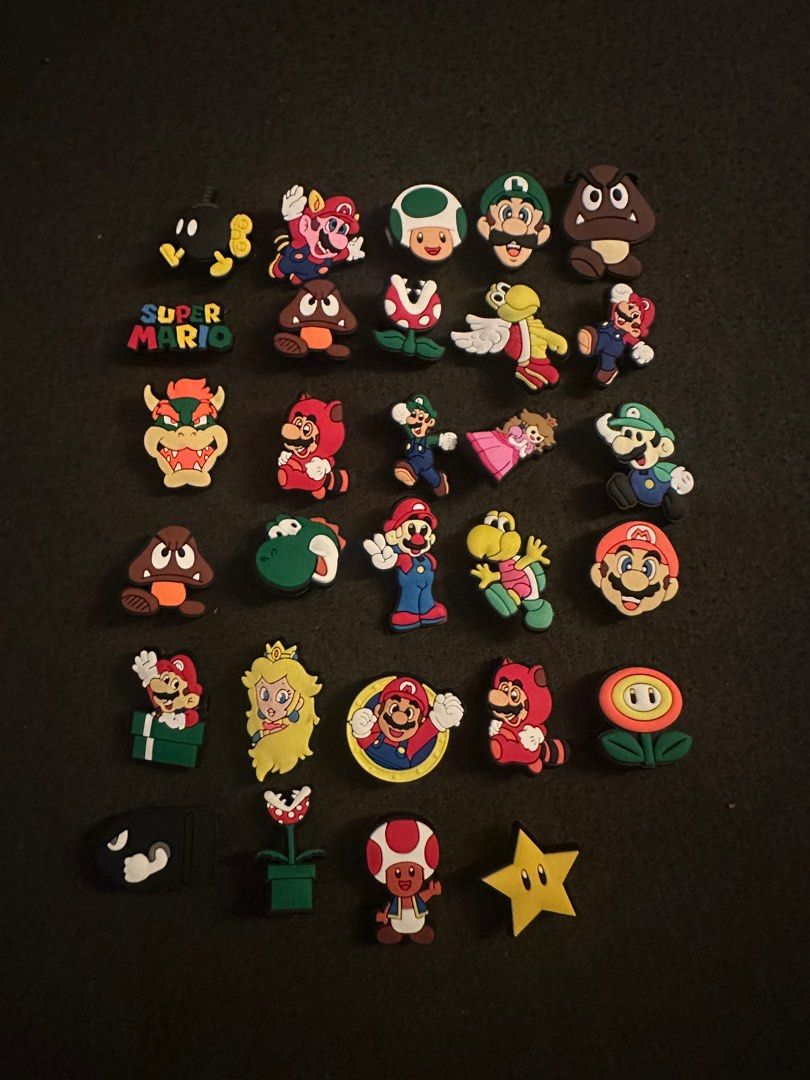 Super Mario Jibbitz Crocs shoes, Everything Else, Others on Carousell
