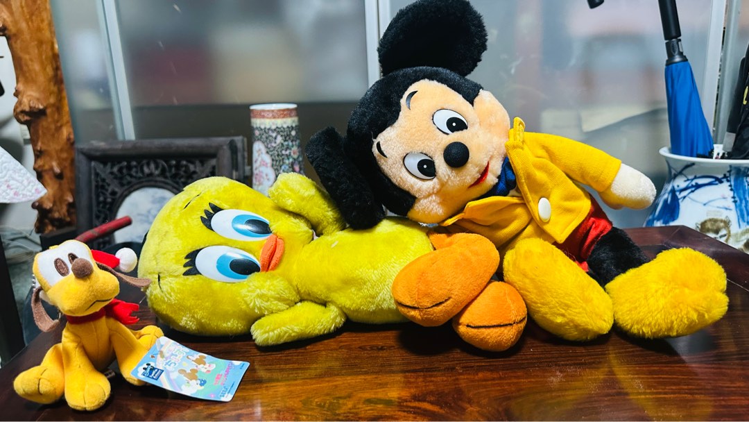 classic Disney Mickey Mouse, Tweety Bird & Pluto Plush Toys, Hobbies ...