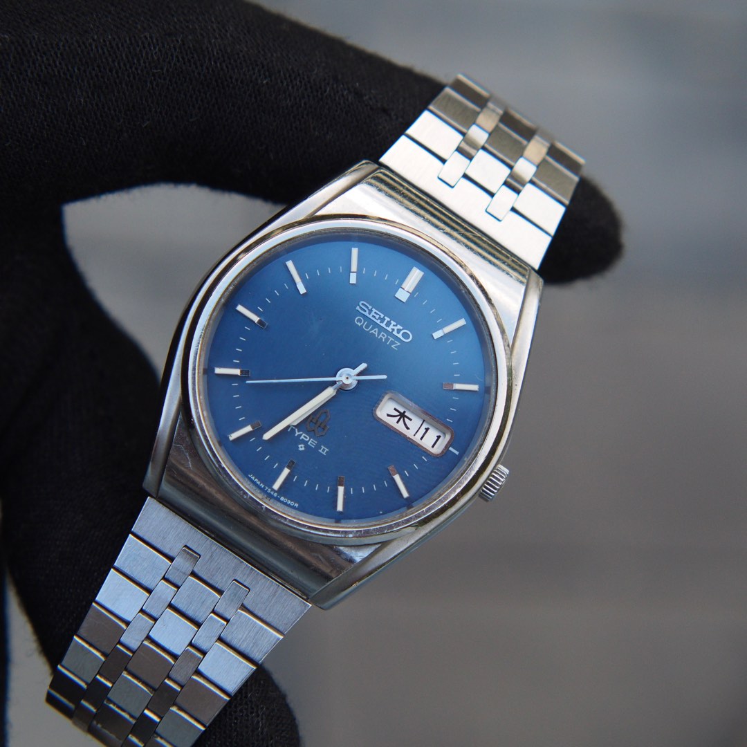 VINTAGE SEIKO TYPE 2 II DEEP BLUE DIAL WATCH, Men's Fashion, Watches ...